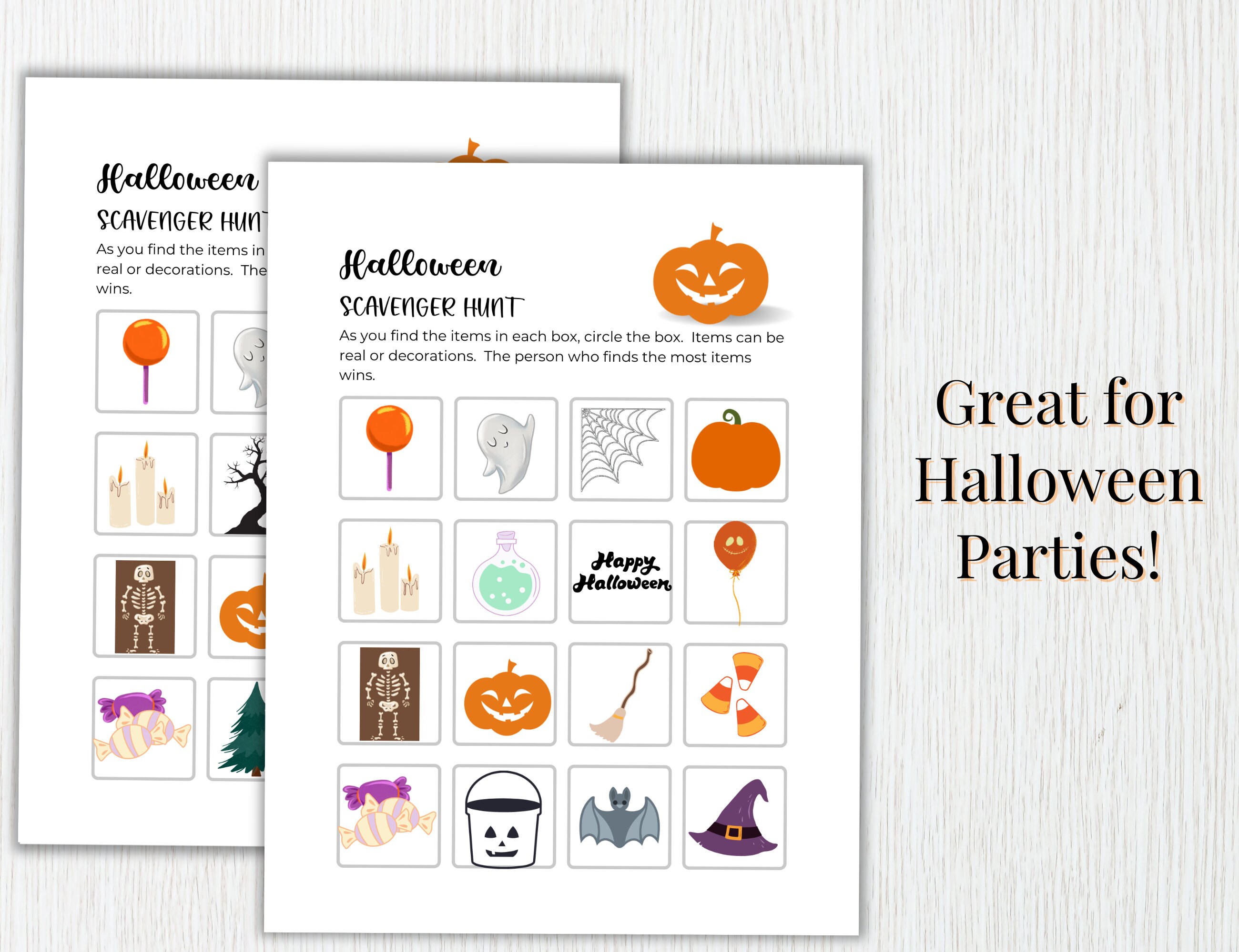 Halloween Scavenger Hunt for Kids, Halloween Games for Kids, Halloween ...