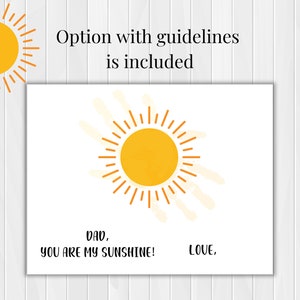 Father's Day Handprint Art Printable, Happy Father's Day, Keepsake DIY ...