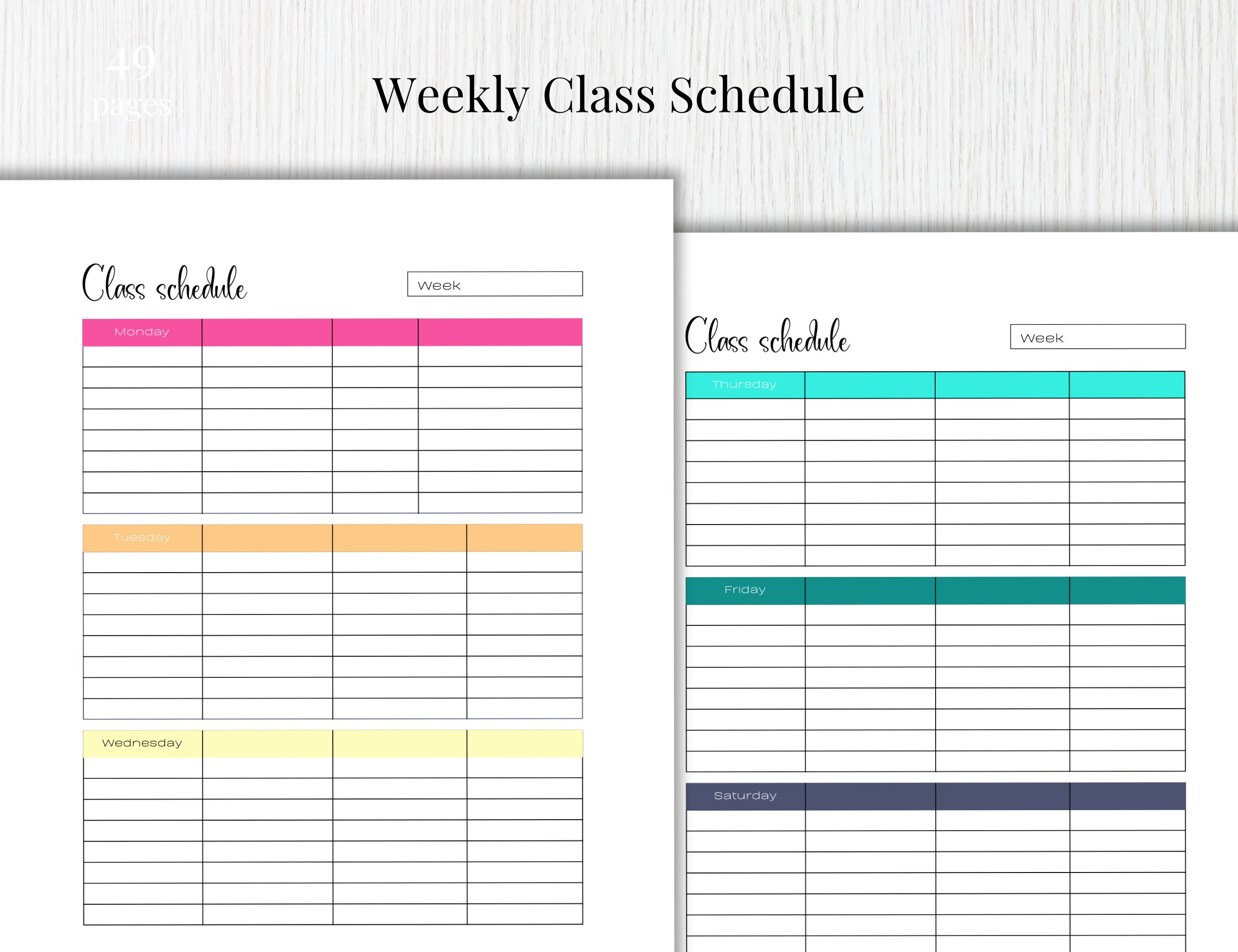Homeschool Planner Printable Undated, Homeschool Schedule, Lesson ...