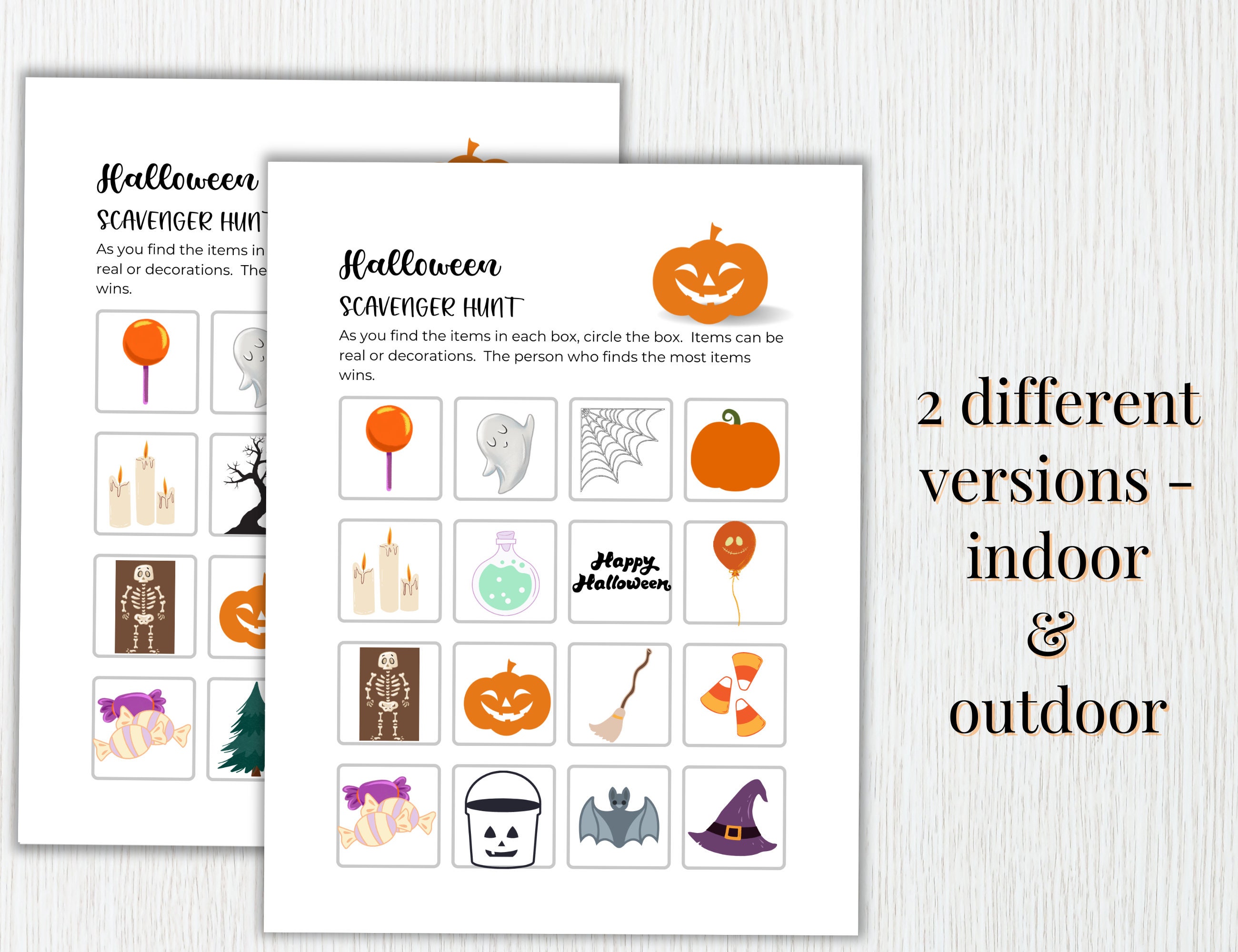 Halloween Scavenger Hunt for Kids, Halloween Games for Kids, Halloween ...