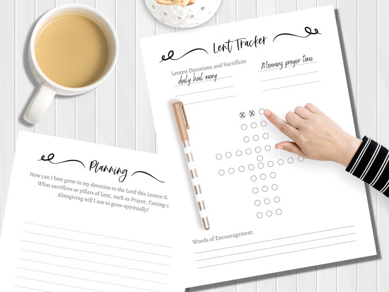 Catholic Lent Tracker Printable, Lent Planner, Catholic Printable 40 ...