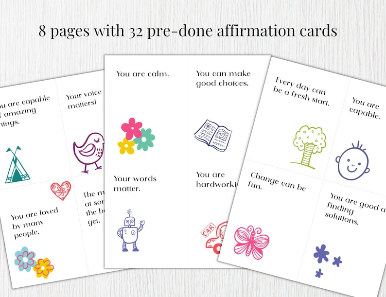 Positive Affirmation Cards for Kids, Lunch Box Notes for Kids, Lunch ...