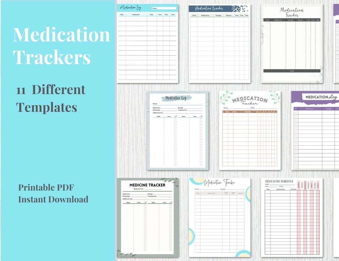 Medicine Trackers, Medication Log Printables, Medication Trackers ...