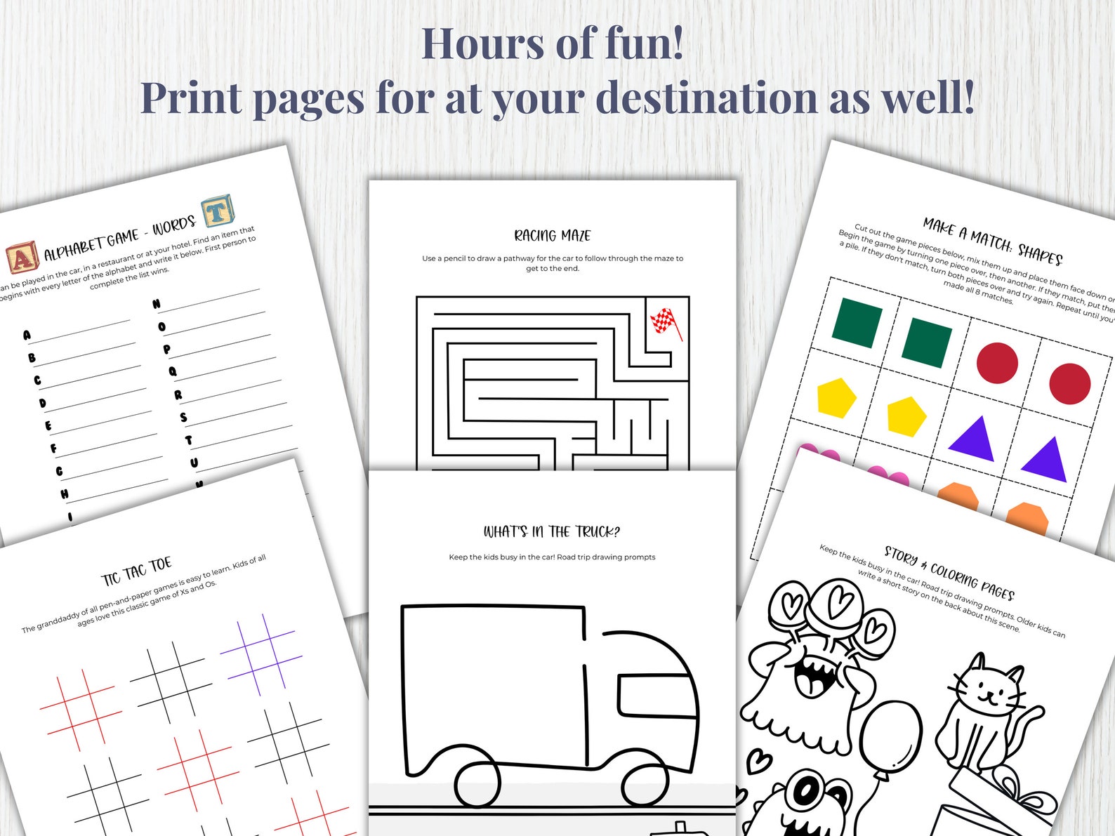 Road Trip Games Printable, Road Trip Activities for Kids, Car Games ...