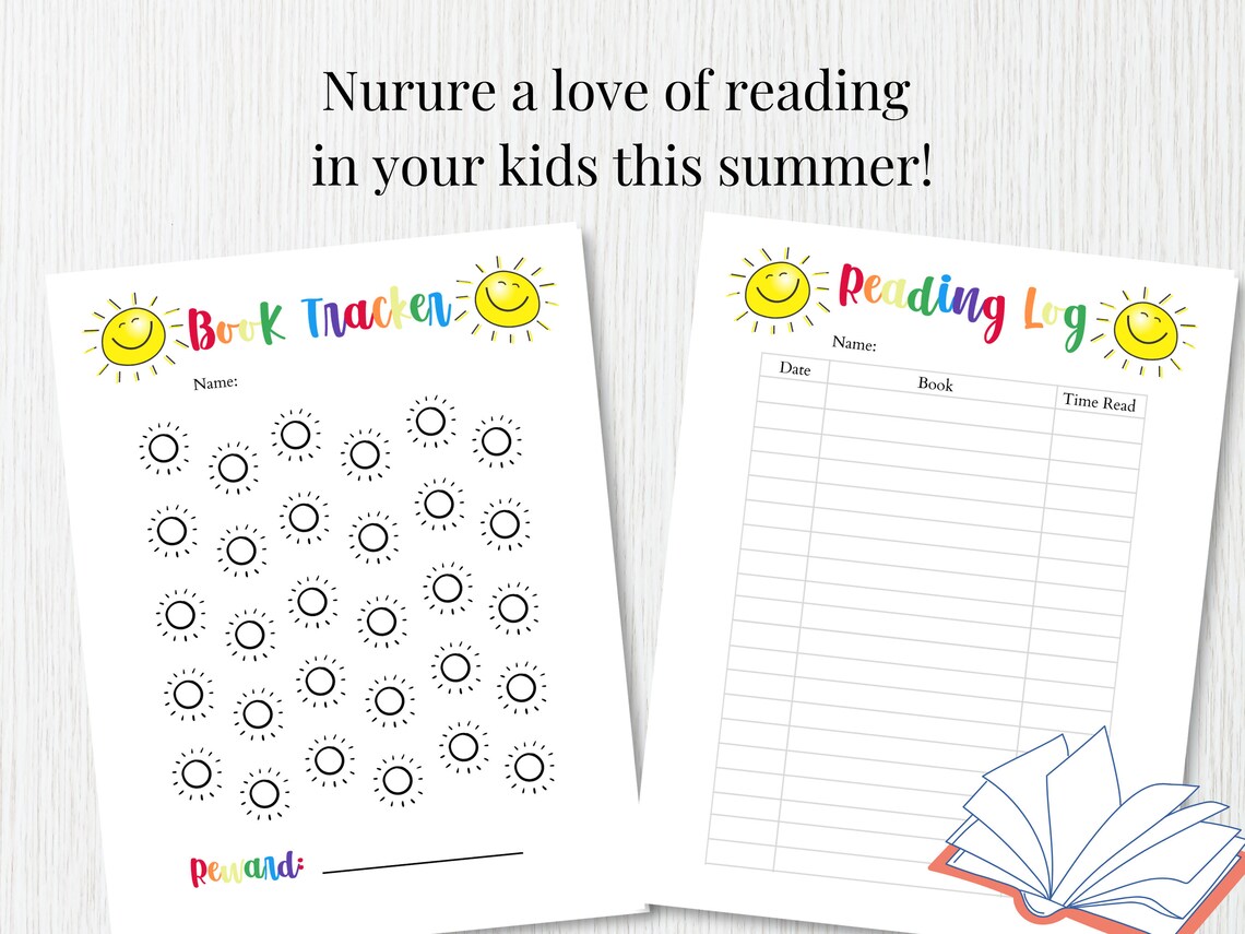 Kids Reading Log Printable, Kids Reading Tracker, Summer Reading Log ...