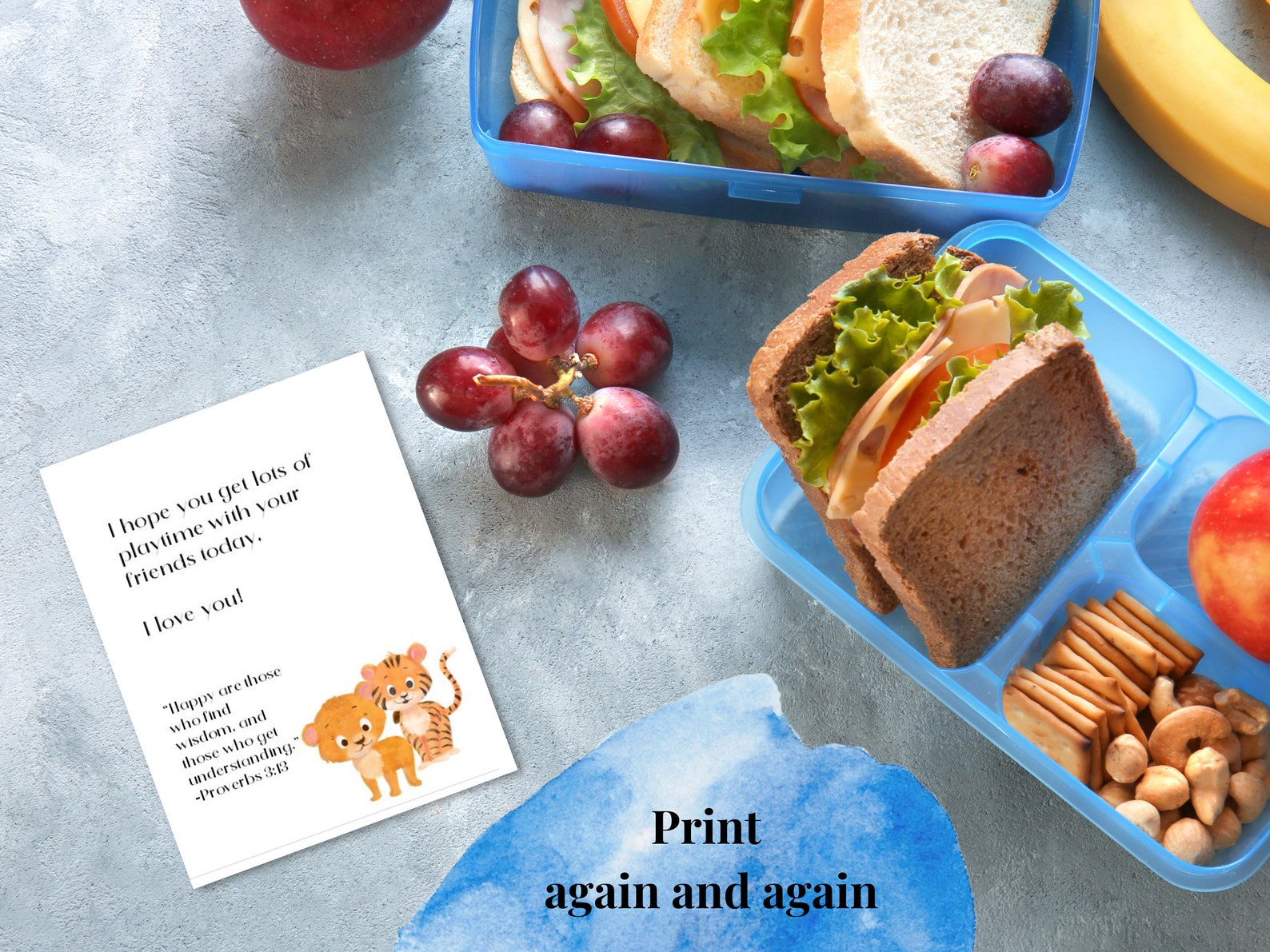 Lunchbox Notes for Kids With Bible Verses, Lunch Notes for Kids, Lunch ...