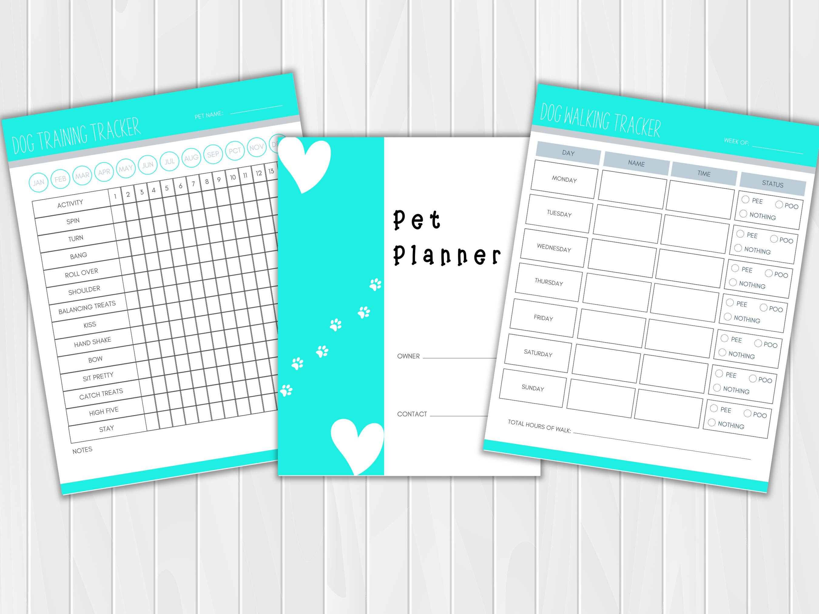 Pet Planner Printable Pet Care Log Pet Sitter Instructions - Etsy