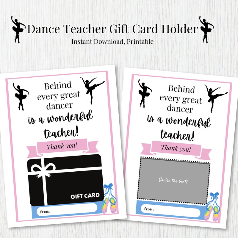 Dance Teacher Card - Etsy