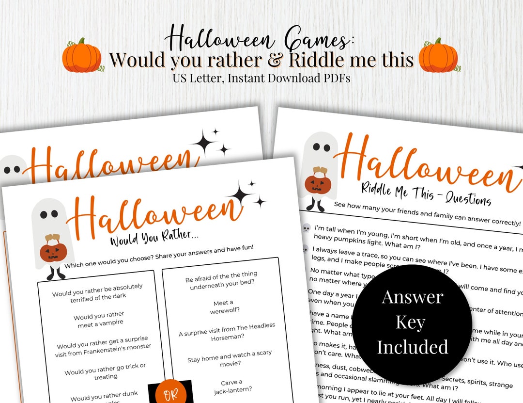 Halloween Party Games Printable, Halloween Classroom Activity ...