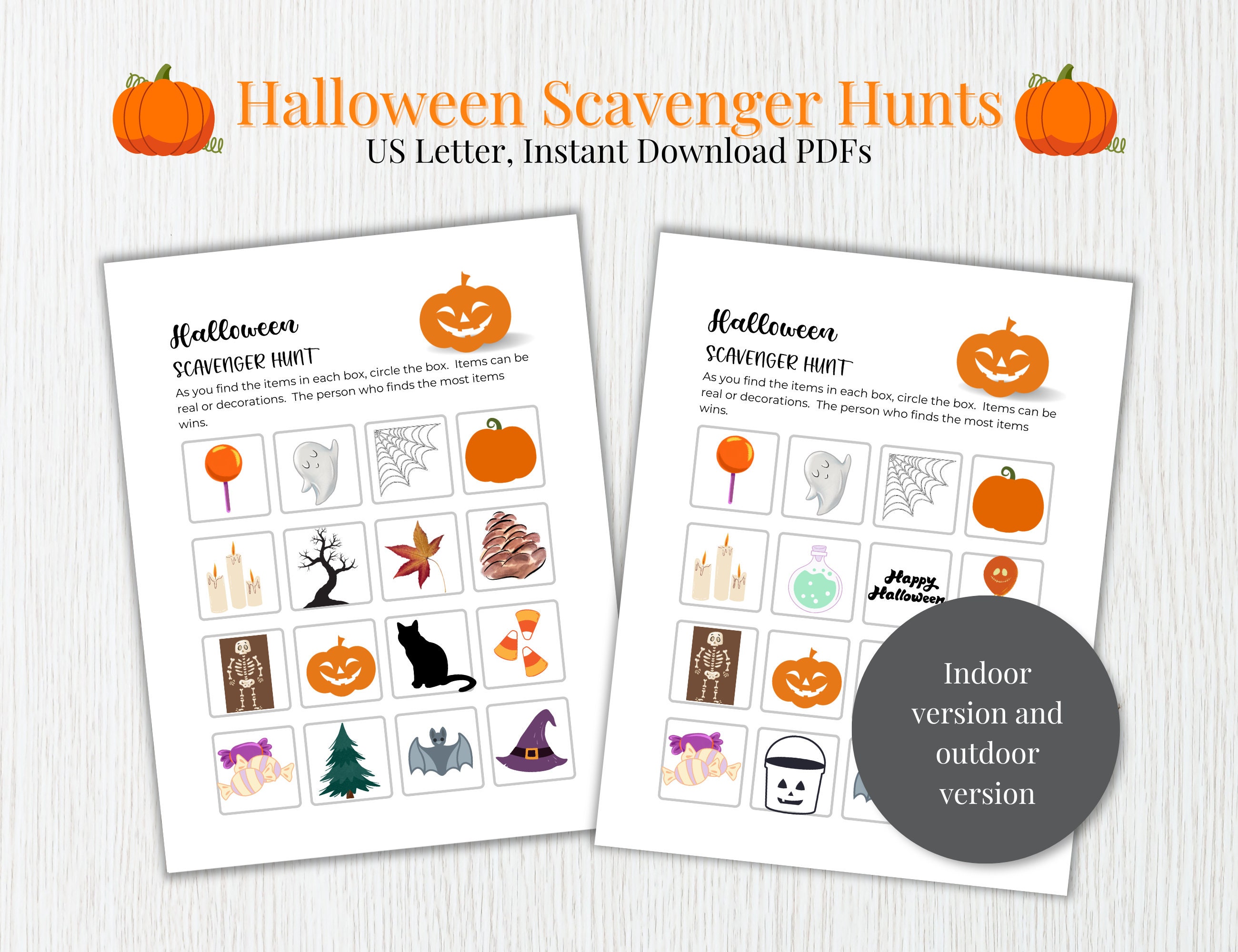Halloween Scavenger Hunt for Kids, Halloween Games for Kids, Halloween ...