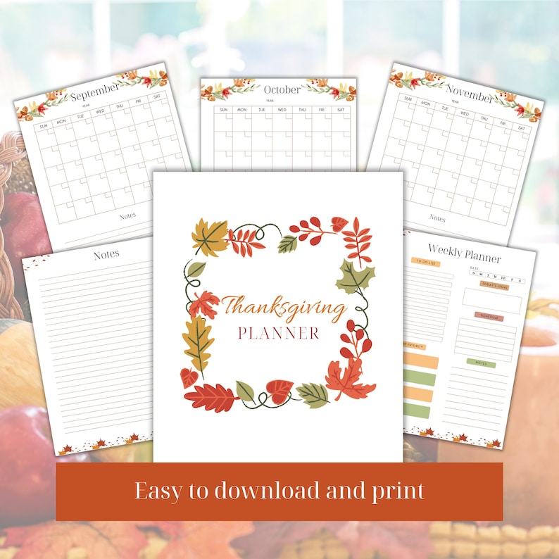 Thanksgiving Planner Printable, Thanksgiving Entertaining, Thanksgiving ...