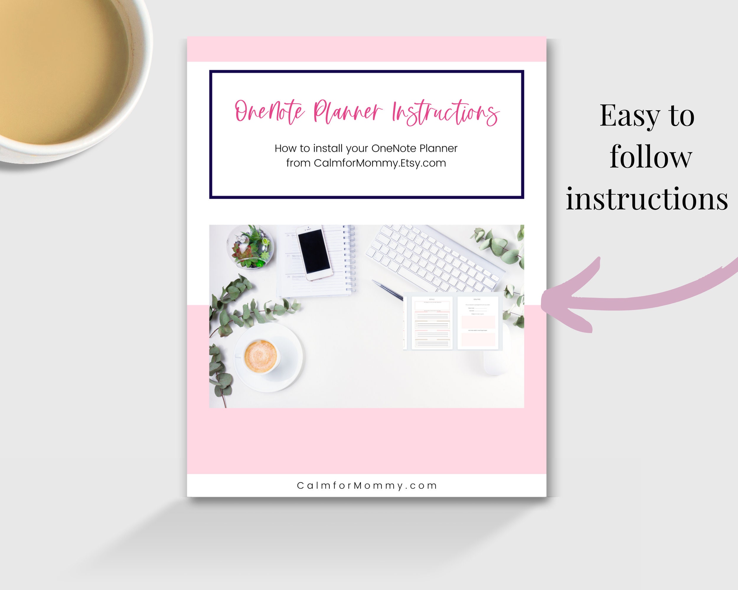 Onenote Digital Planner for Moms, Onenote Planner, One Note Digital ...