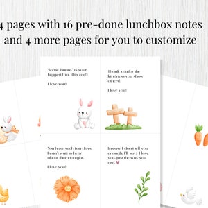 Lunch Box Notes for Kids for Spring & Easter Lunch Notes for Kids ...