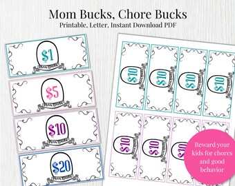 Mom Bucks Printable - Etsy