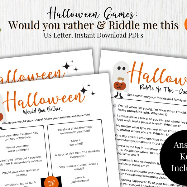 Halloween Riddle - Etsy