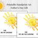 Father's Day Handprint Art Printable, Happy Father's Day, Keepsake DIY ...