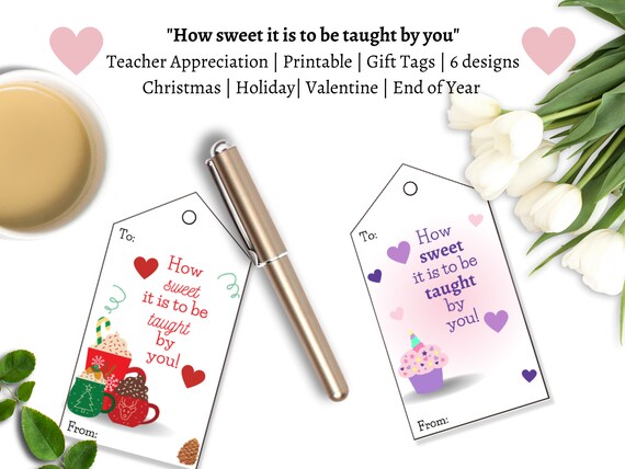 Christmas Gift Tags for Teacher Printable Teacher Appreciation - Etsy