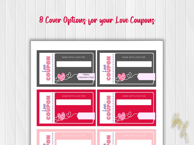 Love Coupons Love Coupon Book Custom Coupon Book Valentine's Day ...