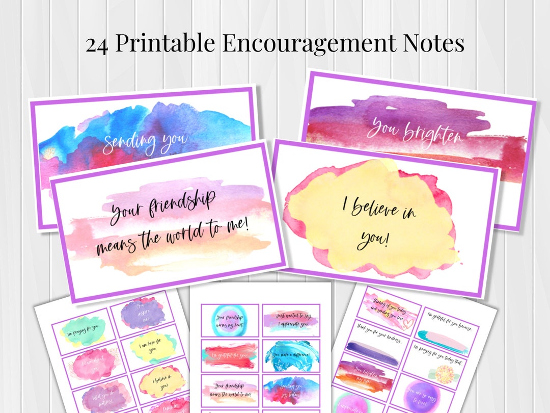 Inspirational Note Cards, Printable Encouragement Cards, Kindness Cards ...