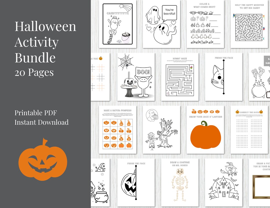 Halloween Activity Book for Kids Busy Book Halloween Maze - Etsy