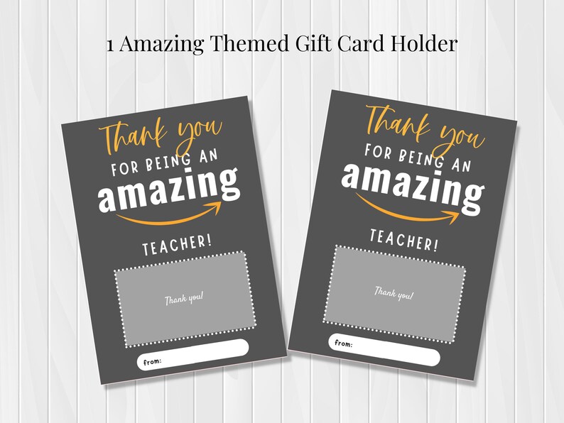 Teacher Appreciation Week Printable, Gift Card Holders, Teacher End of ...