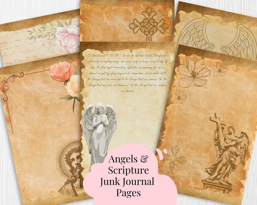 Scripture Junk Journal Printable, Angel Junk Journal Pages, Christian ...