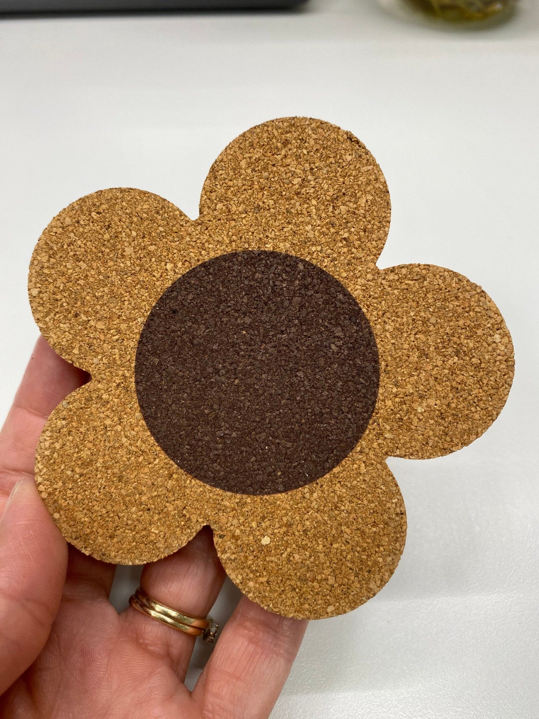 Cute Flower Cork Coaster | Decorative Coaster | Aesthetic Cup Coaster ...