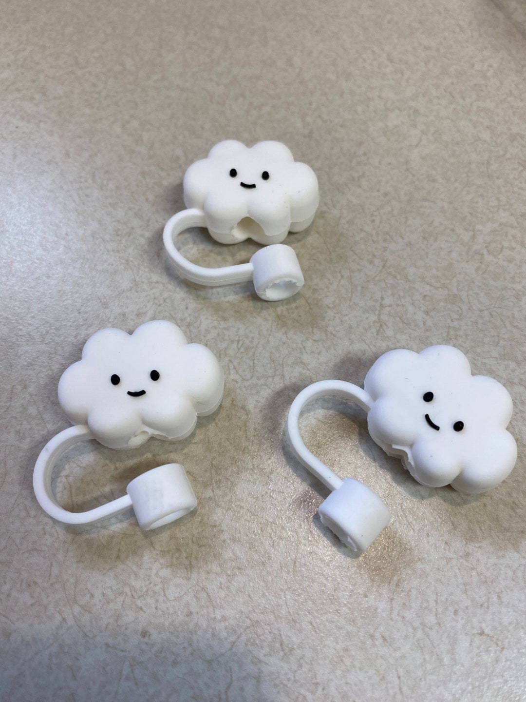 White, Pink or Blue Cloud Topper for Reusable Straws Not for Stanley ...