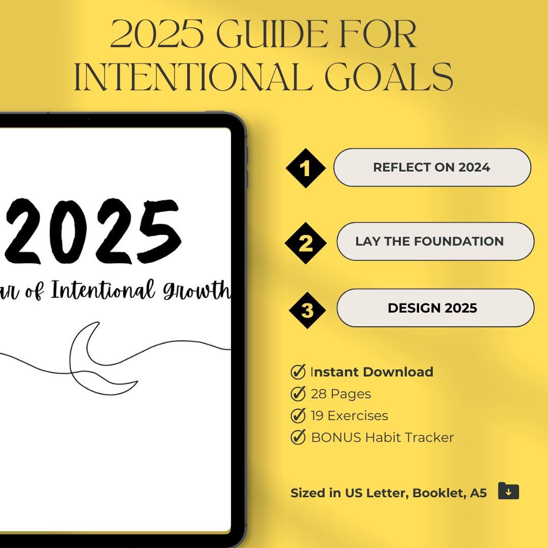 2025 Reflection & Intentional Goal-setting Guide PDF | Digital Download ...
