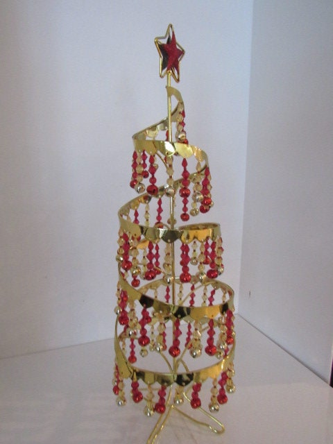Jingle Bells Table Top Metal Gold Wire Spiral Christmas Tree 24 H - Etsy