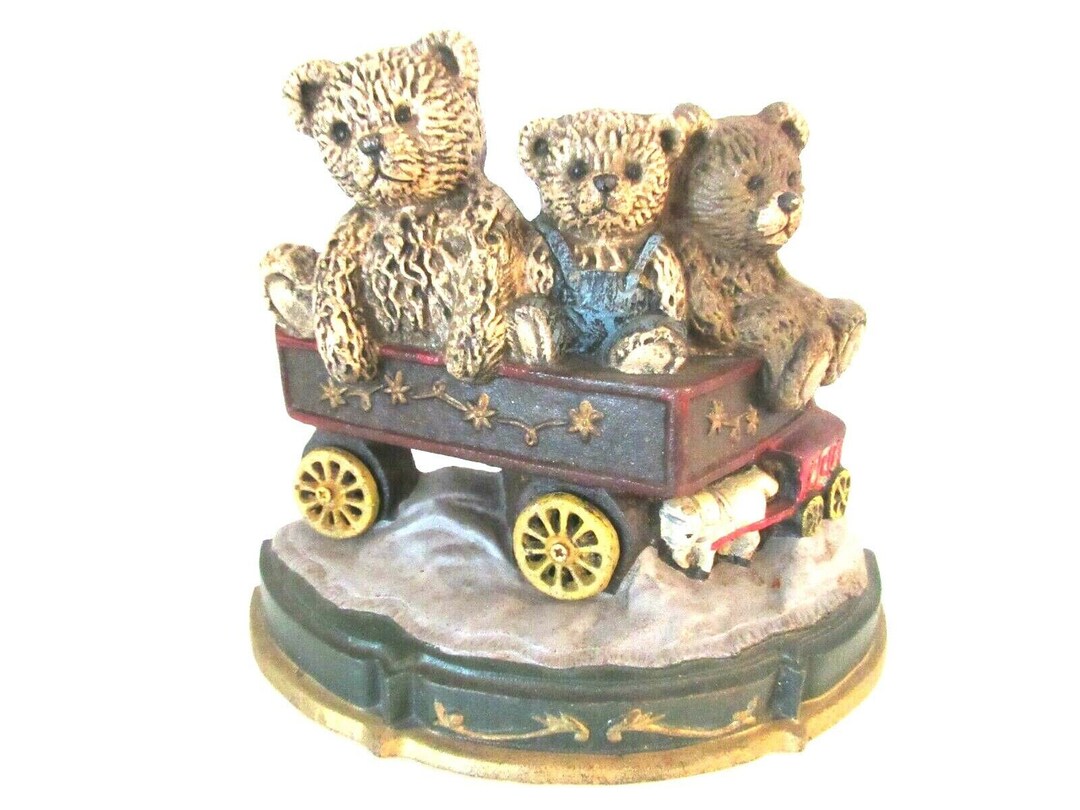 Cast Iron Bear Door STOPPER DOORSTOP 3 Bears - Etsy