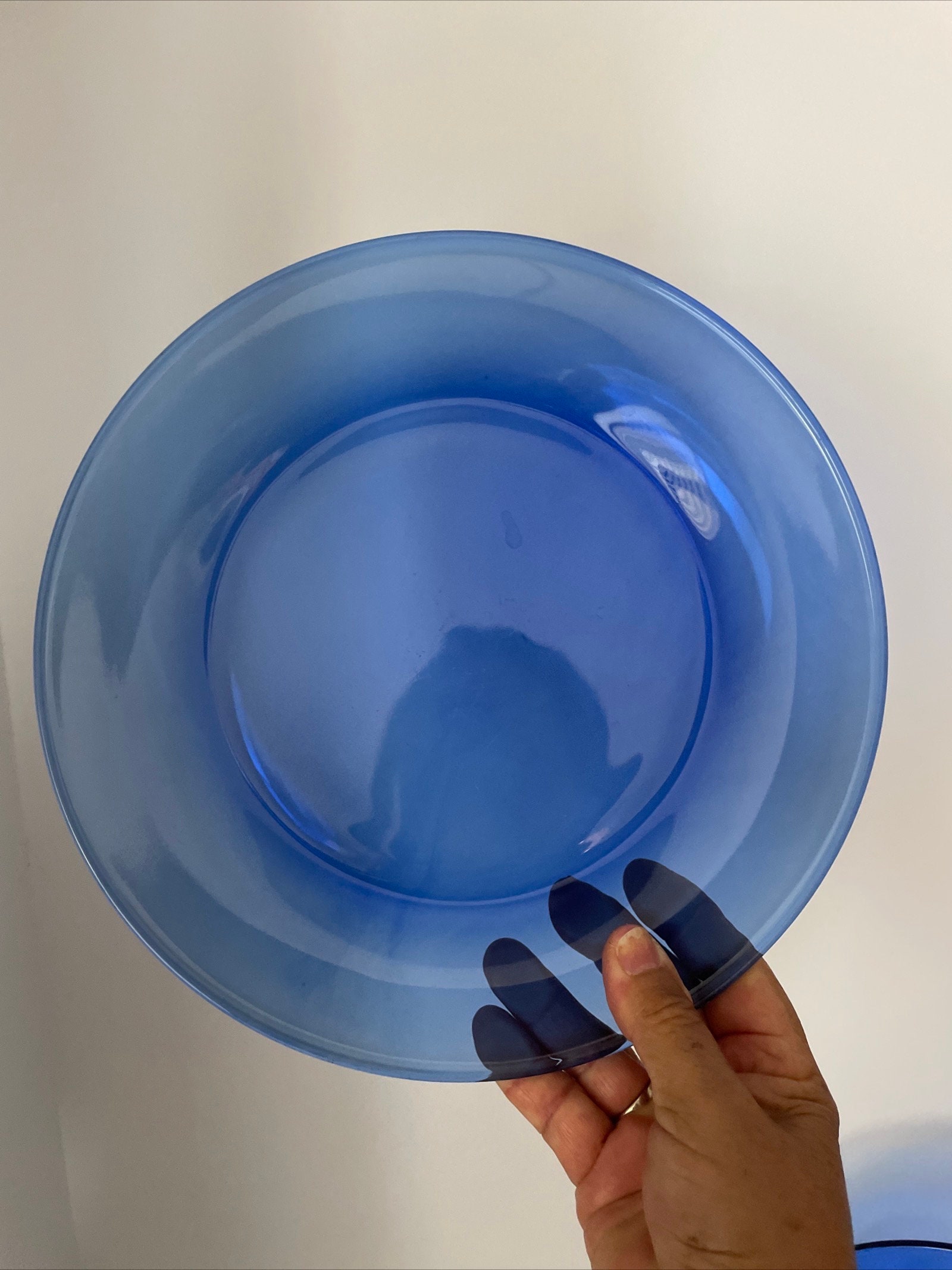 Set of 2 Vintage Cobalt Thick Blue Glass Dinner Plates 10 1/2 Mexico - Etsy