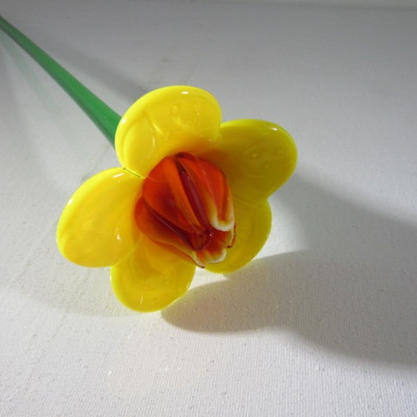 Glass Flowers Long Stem - Etsy UK