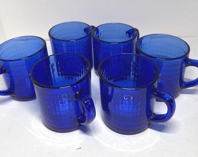 Vintage Forte Crisa Cobalt Blue Mug/cup Set of 6 - Etsy