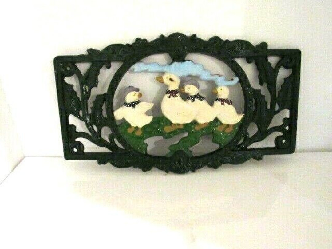 Vintage Cast Iron Duck Family Wall Hanging Plaque Country Farm - Etsy