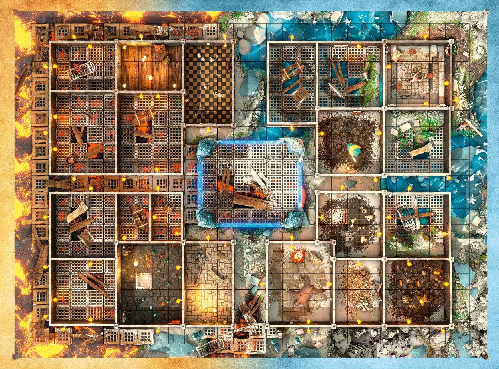 SMALL BORDER. Heroquest Custom Playmat. Game Mat. Gaming Mat. Floor ...