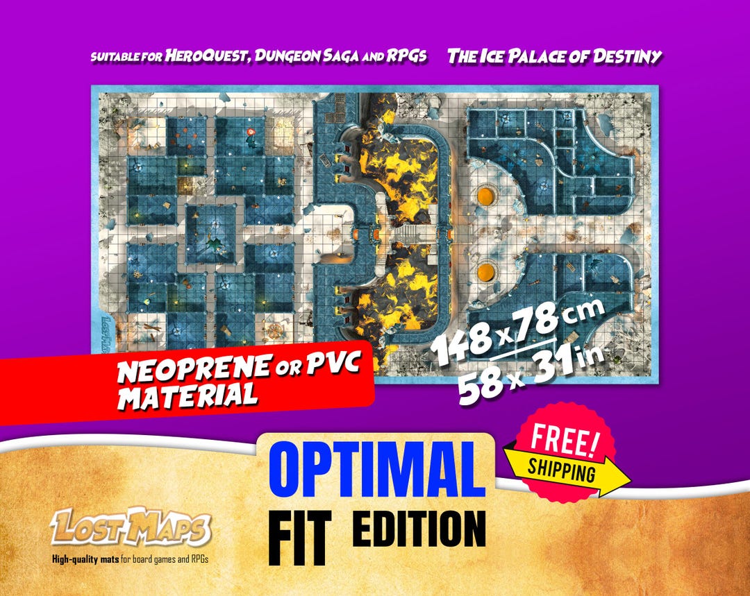 Heroquest Mat - Playmat Custom, Dnd Battle Map for Tabletop Gaming ...