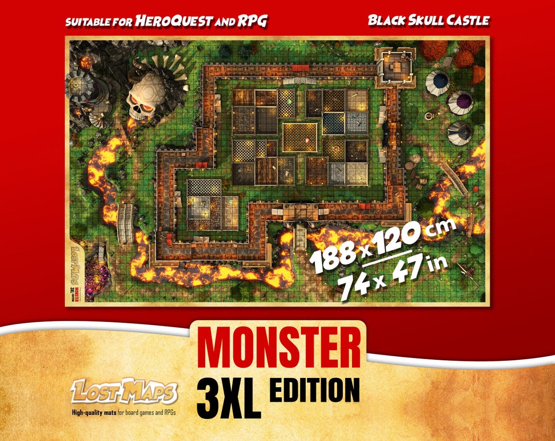 Heroquest Mat - Playmat Custom, Dnd Battle Map for Tabletop Gaming ...