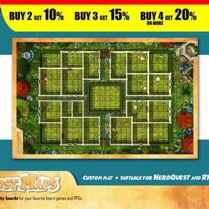 Custom Heroquest Board Game Mat, RPG Playmat, Dungeon and Dragons ...