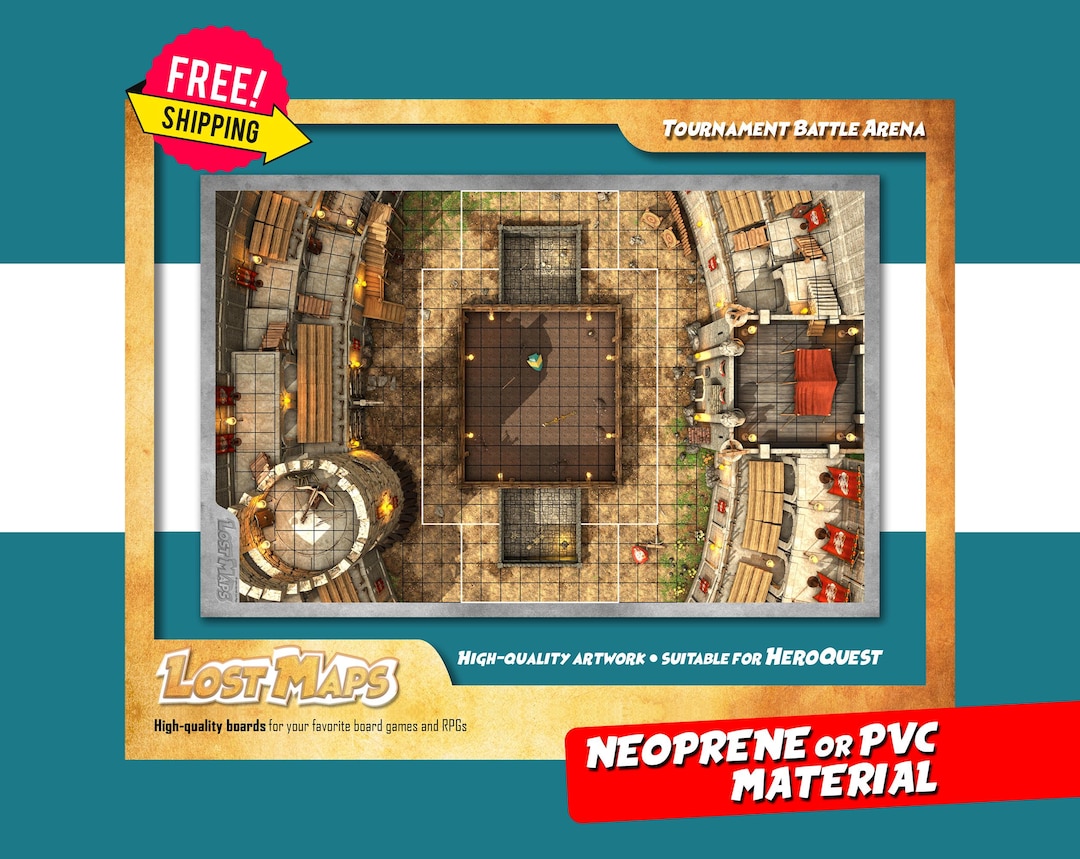Heroquest Mat - Playmat Custom, Dnd Battle Map for Tabletop Gaming ...