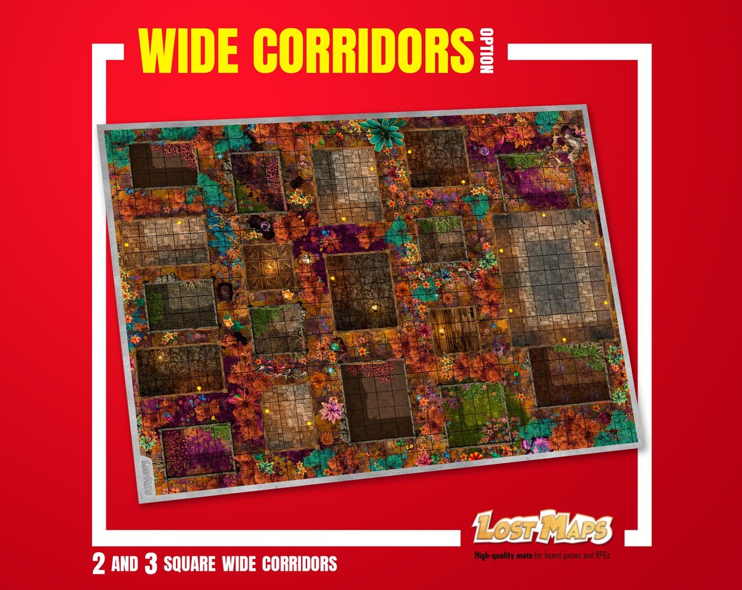 Wide Corridors Heroquest Mat - Playmat Custom, Dnd Battle Map for ...
