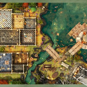SMALL BORDER. Heroquest Custom Playmat. Game Mat. Gaming Mat. Floor ...