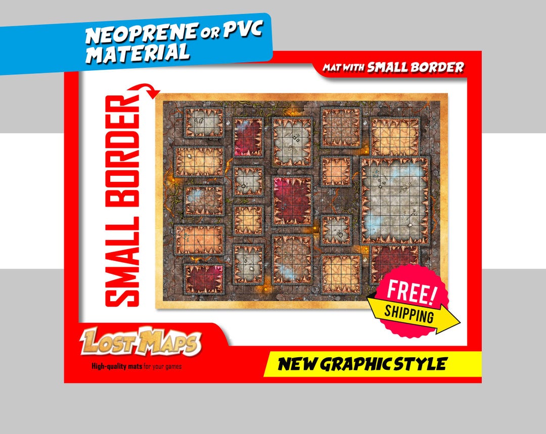 SMALL BORDER. Heroquest Mat - Playmat Custom, Dnd Battle Map for ...