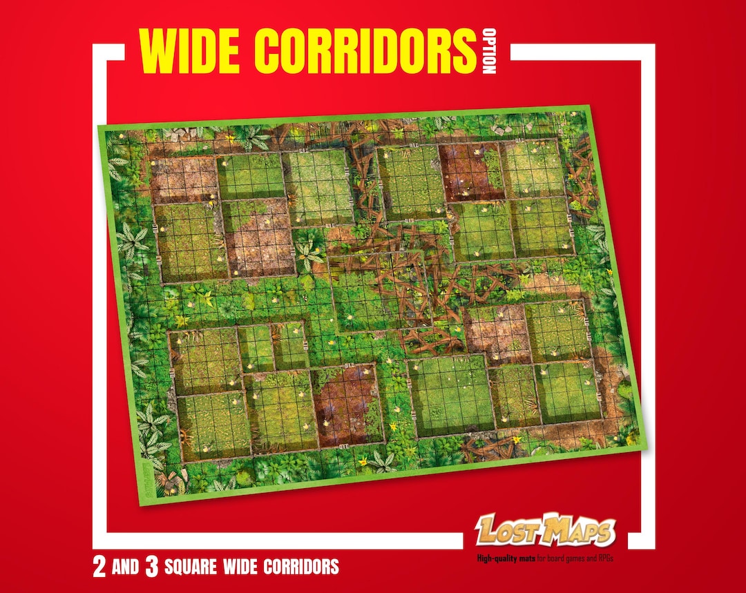 Wide Corridors Heroquest Mat - Playmat Custom, Dnd Battle Map for ...