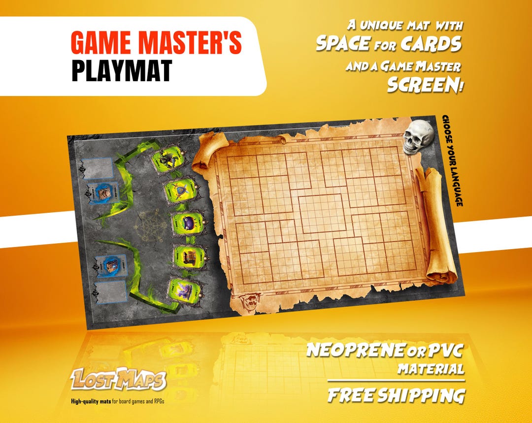 Heroquest GAME MASTER Mat - Playmat Custom, Dnd Battle Map for Tabletop ...