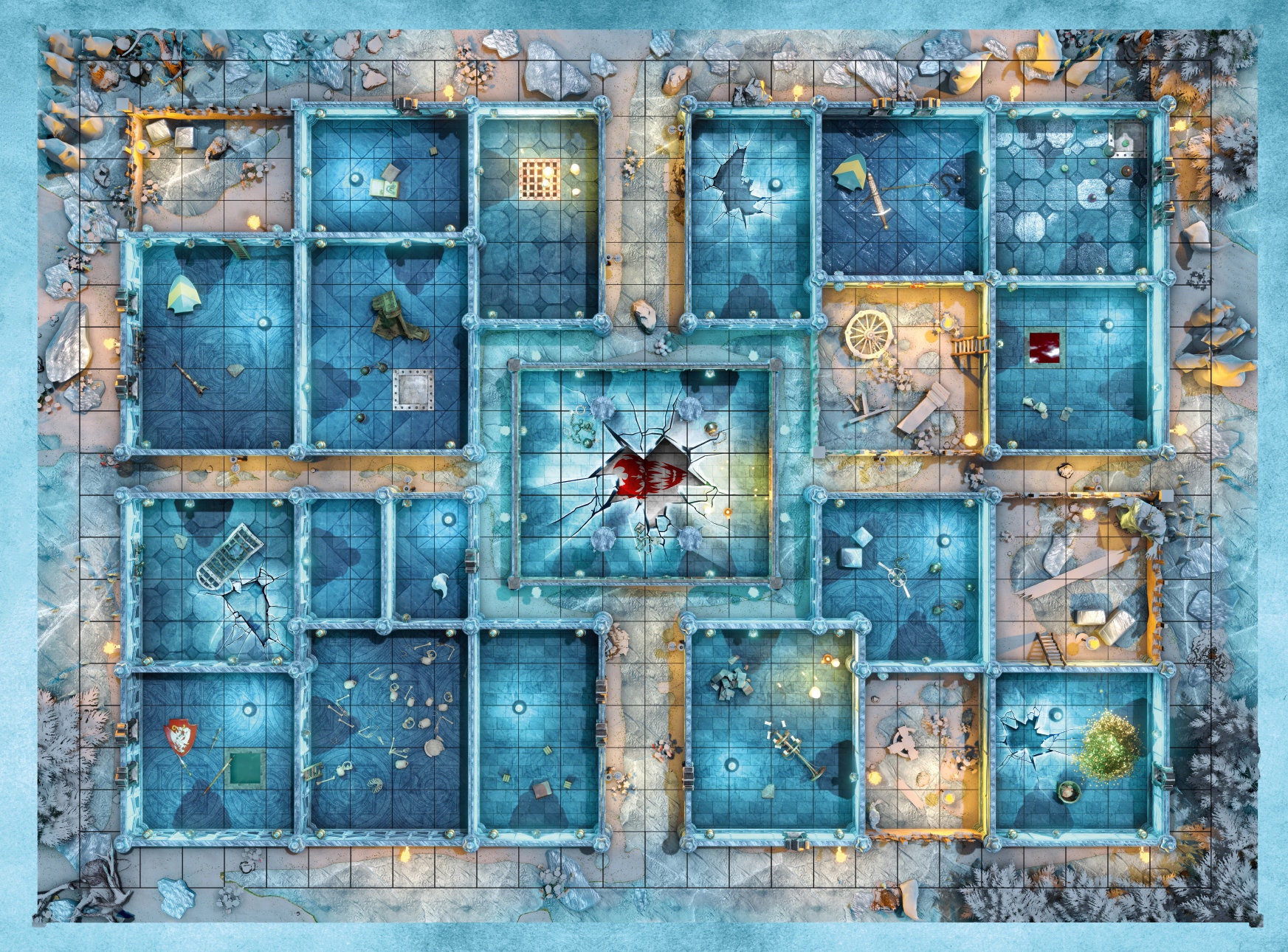 SMALL BORDER. Heroquest Custom Playmat. Game Mat. Gaming Mat. Floor ...