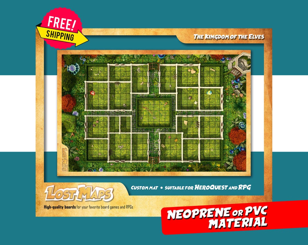 Heroquest Mat - Playmat Custom, Dnd Battle Map for Tabletop Gaming ...