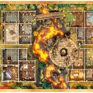 Heroquest Mat - Playmat Custom, Dnd Battle Map for Tabletop Gaming ...