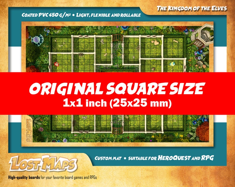 Custom Heroquest Board Game Mat, RPG Playmat, Dungeon and Dragons ...