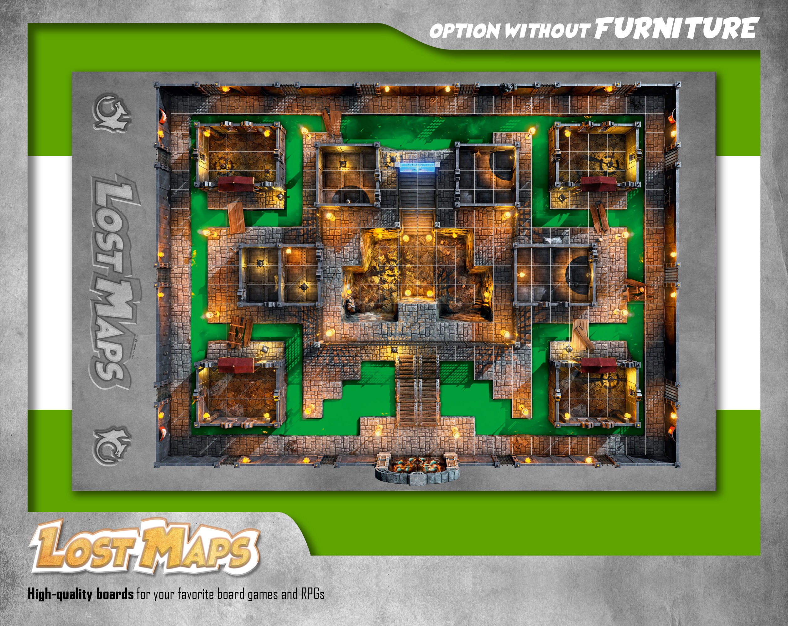 Custom Heroquest Board Game Mat, RPG Playmat, Dungeon and Dragons ...